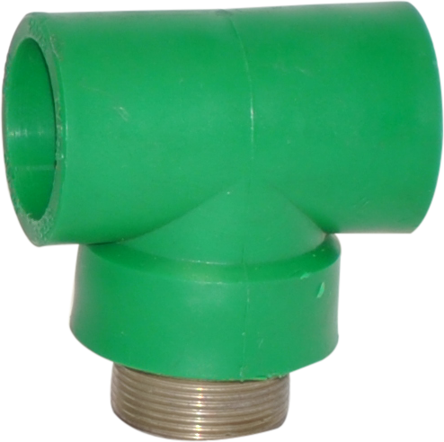 PPR Male Threaded Tee, for Pneumatic Connections, Size : 3/4 inch - Shk ...