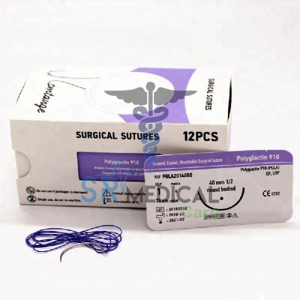 Absorbables Polyglycolic Acid Polyglactin Suture, for Surgical Use, Length : 10-12inch at Best ...