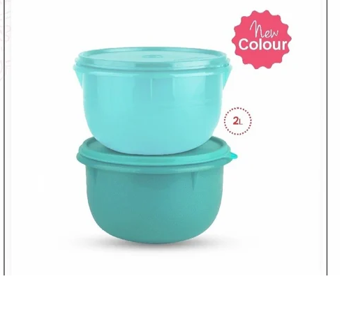 Round Tupperware Plastic Container, Color : Blue at Rs 1,145 / Set in ...
