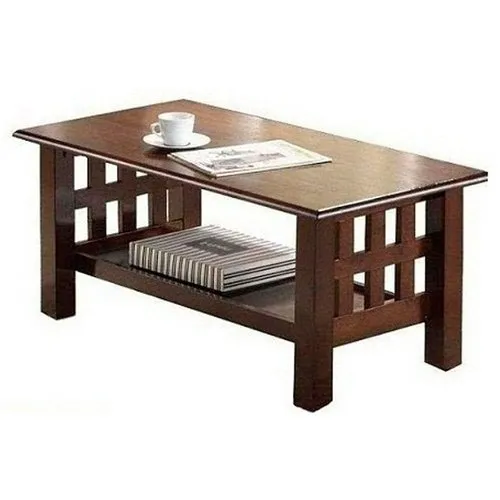 Rectangular Wooden Designer Center Table, Color : Brown - Jose ...