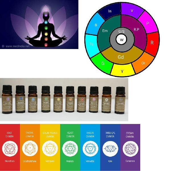 Chakra Balancing Healing Oil Set, For Aromatherapy, Purity : 99.9% at ...