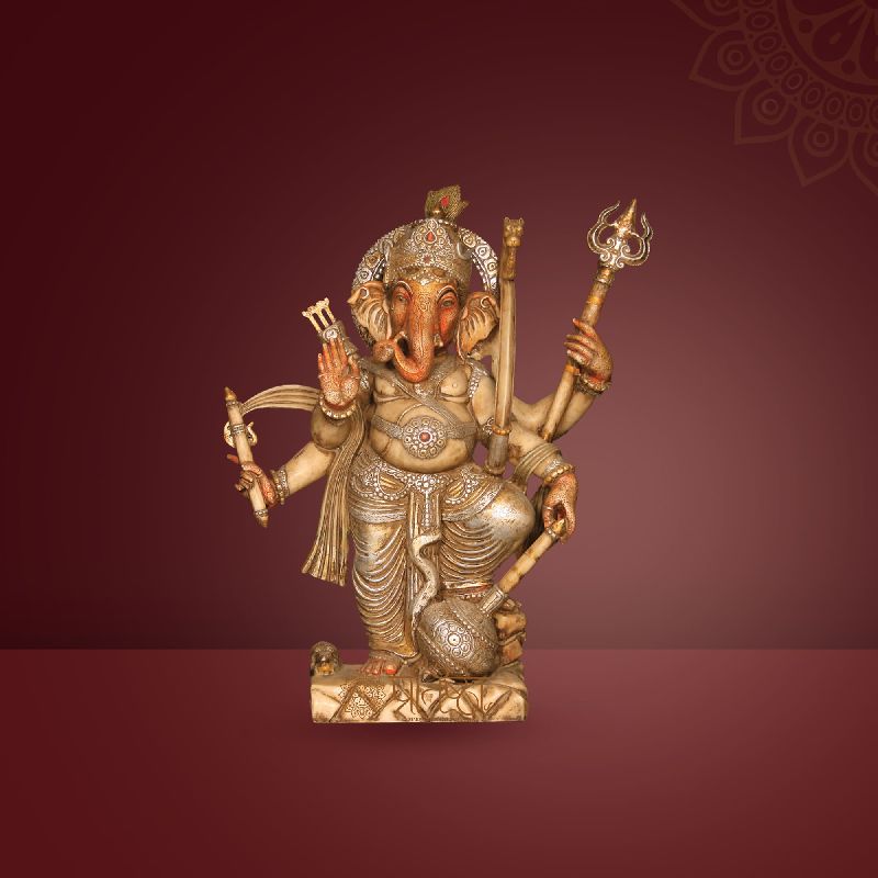 Pratistha Marble GANESHA GNS-102, Color : Brownish, Golden at Best ... Pratistha Marble GANESHA GNS-102, Color : Brownish, Golden at Best ...