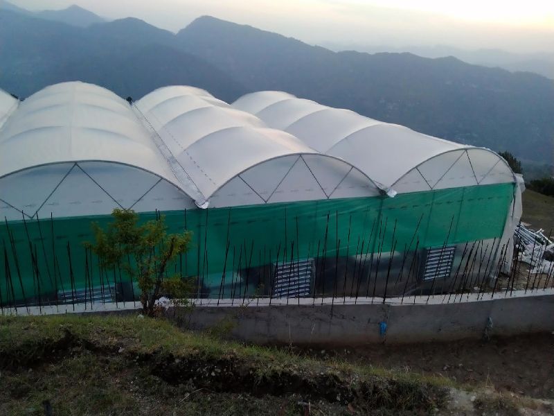 Naturally Ventilated Polyhouse, Shape : Rectangular, Dome at best price ...