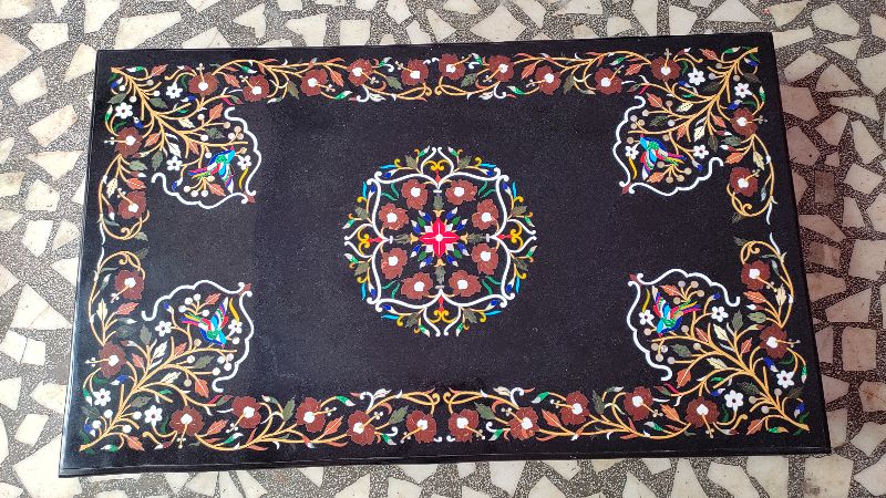 Polished Marble Inlay Table Tops, Size : 6×4 Square Foot, Pattern ...