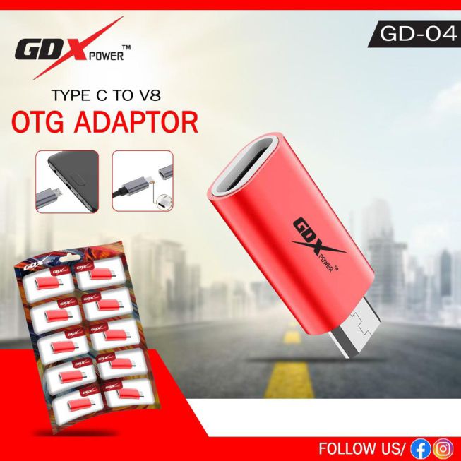 gd-04 type c otg adapter, Color : Red at Best Price in Anuppur | GDXpower