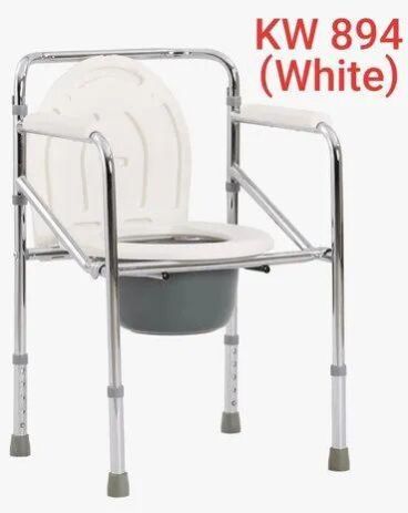 Stainless Steel Plastic Commode Chair, Color : White Silver at Rs 3,000 ...