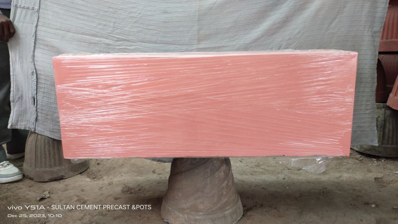 Rectangular Polished Cement Plain Red Rectangle Flower Pots, for ...