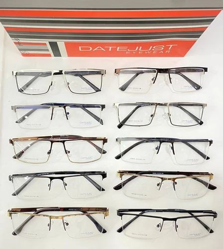 Rectangular Polished Datejust Metal Spectacle Frame, Lenses Material ...