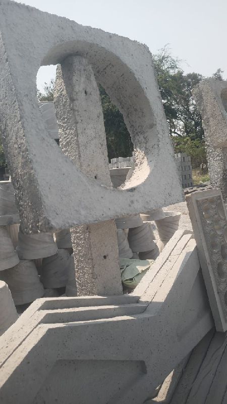 Grey Square Cement Polished Exhaust Fan Frame, Pattern : Plain, Size ...