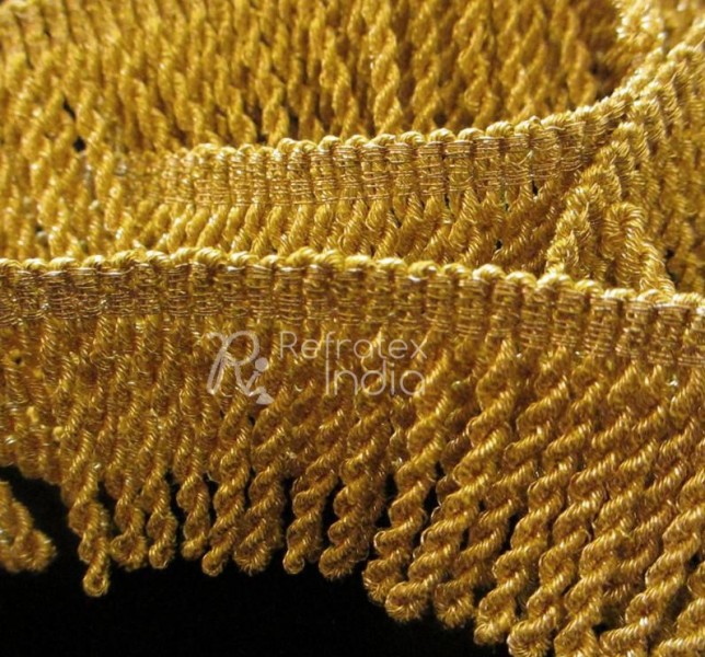 Rayon BFR112 Bullion Fringe, for Fabric Use, Feature : Easily Washable ...