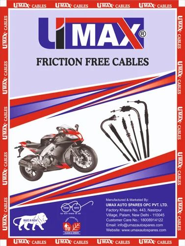 Umax Copper Friction Free Control Cable, for Two Wheeler Vehicle ...