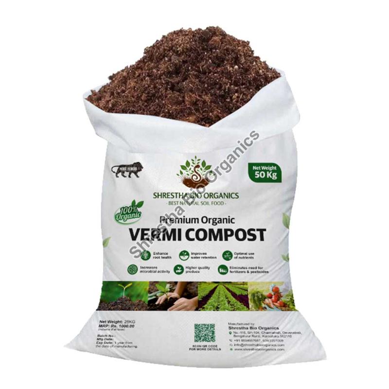 Organic 50kg Vermi Compost Fertilizer, for Agriculture, Packaging Type ...