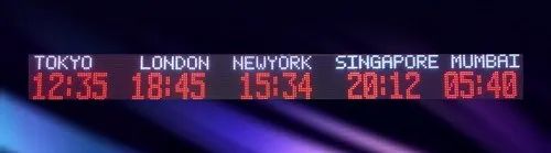 Extruded Aluminium World Time Digital Clock, Display Type : LED ...