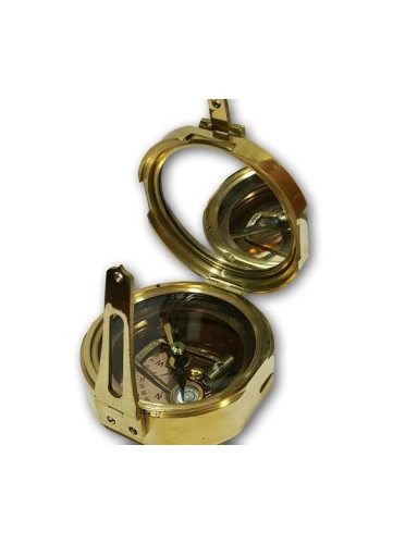 Brass Brunton Compass, Display Type : Analog - Sharma Scientific ...