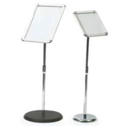 IRON WITH CHROME FINISH LED Poster Stand, Size : A3, A4, Color : White ...