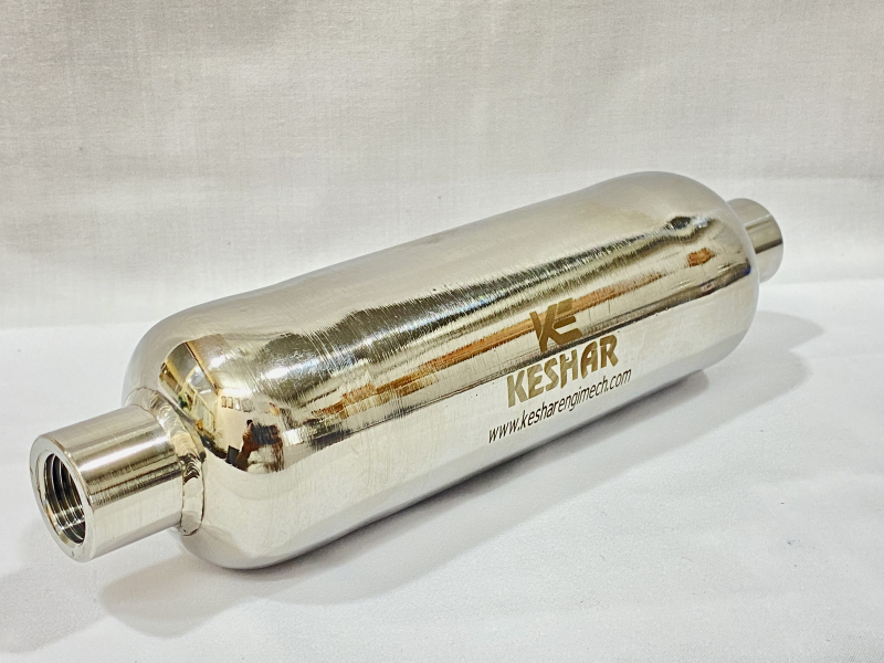 Polished Cylindrical Stainless Steel Condensate Pot, for Industrial ...