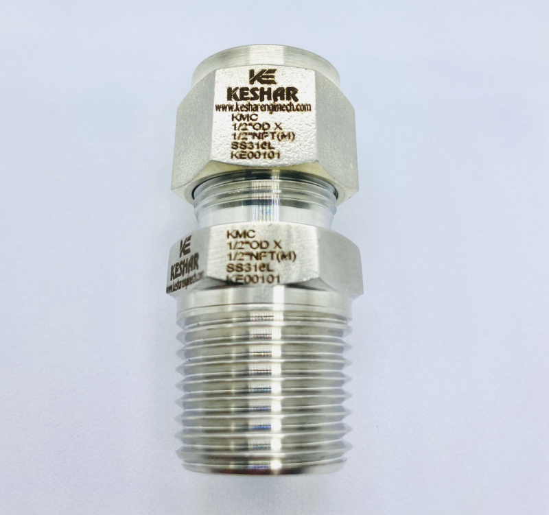 Stainless Steel Instrumentation Tube Male Connector, Size : Standard at ...