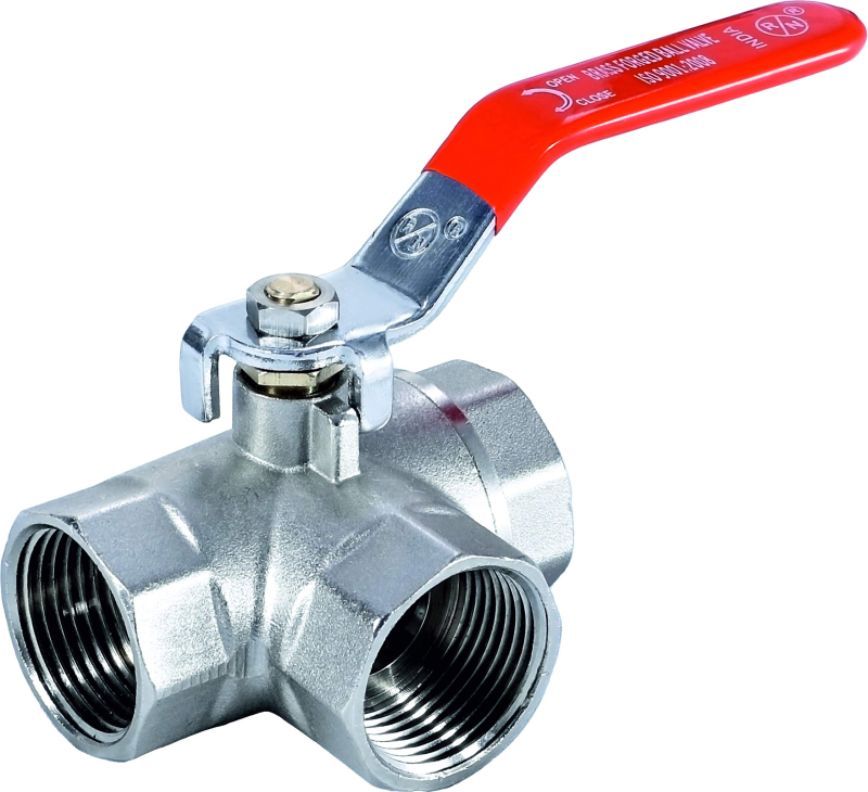 High Stainless Steel Three Way Ball Valve, for Industrial, Size : Standard at Rs 200 / Piece in ...
