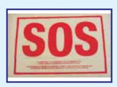 Multi Color Rectangular Cotton SOS Flag, Pattern : Printed at Best ...