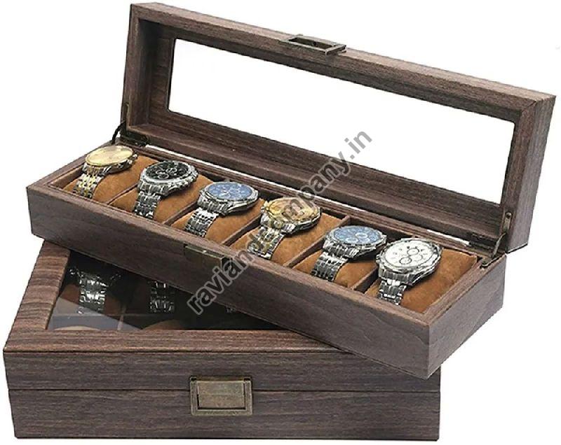 Wooden Multi Watch Box, Pattern : Plain, Shape : Rectangular at Rs 500 ...