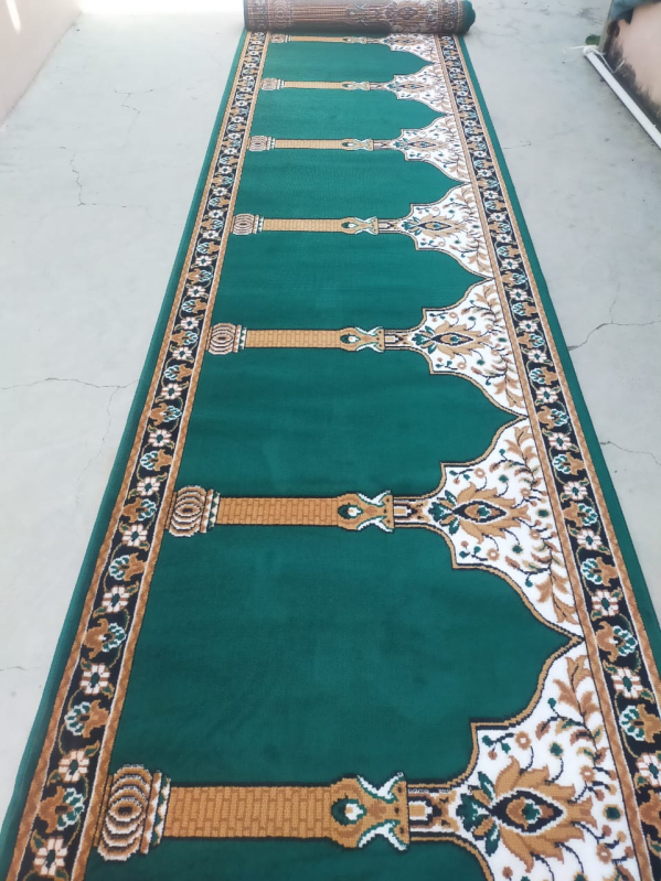 Rectangular Polyester Mosque Carpets, For Attractive Designs, Technique ...