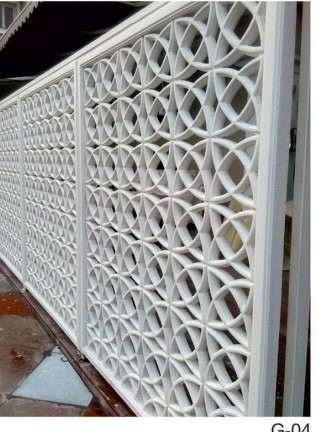 Offf-white Life Solid Material Grc design jali, Length : 4'×3' All Size ...