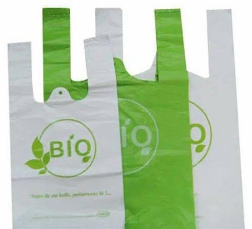 White W cut biodegradable carry bag, Technics : Machine Made, Pattern : Printed, Plain at Rs 180 ...
