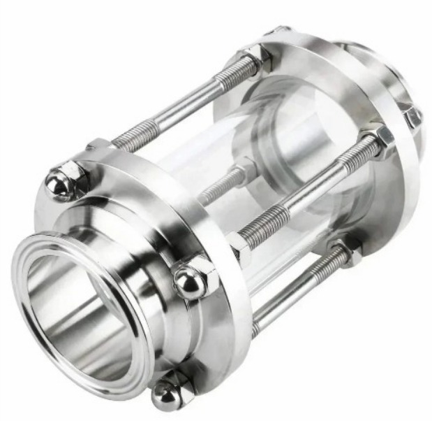 Silver Round Stainless Steel TC End Sight Glass, for Restaurant ...