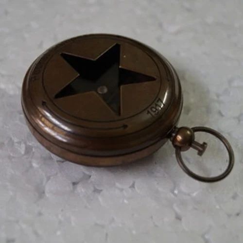 Polished Brass Push Button Compass, Packaging Type : Box, Specialities ...