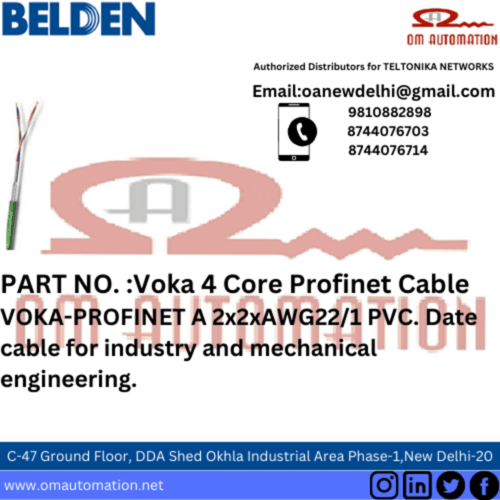 Voka Profinet Cable, 4 Core, for Industrial, Conductor Type : Tinned ...