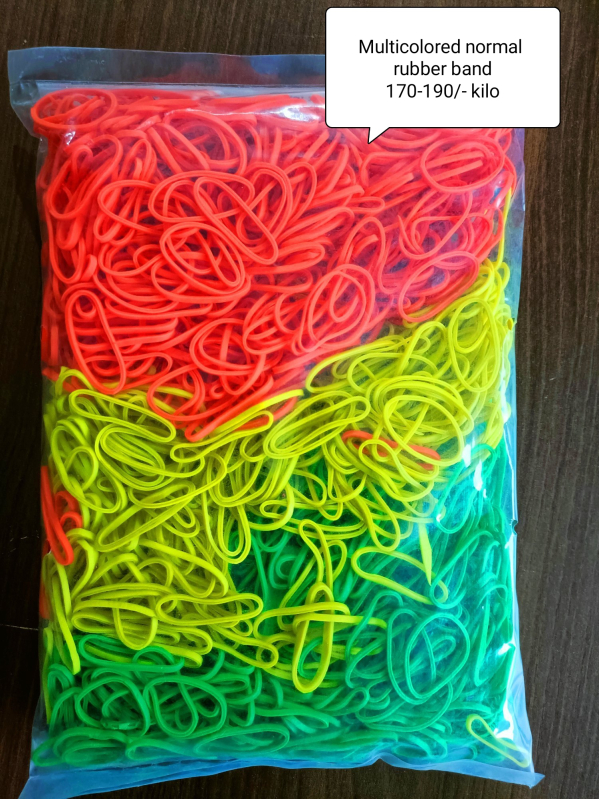 Round Nylon Multicolor Rubber Band, For Binding, Feature : Good Quality ...