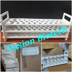 Rectangular Plastic Polylab Laboratory Tube Tray, Size : 10x10Inch ...