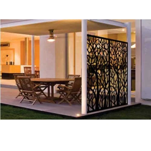 Brown Straight Wooden Matrix Decor Screen, for Home, Open Style : Non ...