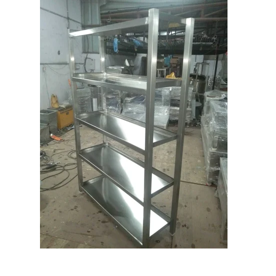 Silver Stainless Steel Storage Rack, Rack Type : Free Standing Unit at ...