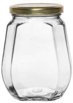 Transparent 500 GM Octa Glass Jar, for Food Storage, Cap Type : 63 MM ...