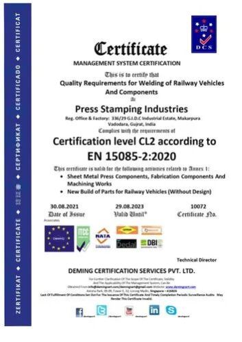 ISO 15085-2 Welding Quality Assurance For Railway Supply at Rs 20000 in ...