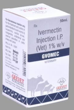 Ivermectin Injection IP Vet 1%, Packaging Size : 10ml, 50ml, 100ml at Rs 99 in Mahesana