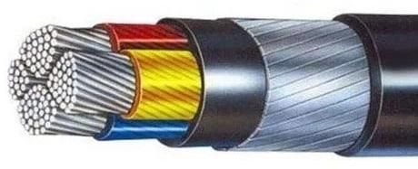 Black XLPE A2XFY3.5C25 Aluminium Armoured Cable, For Industrial, Voltage : 1100 V at Rs 100 in ...