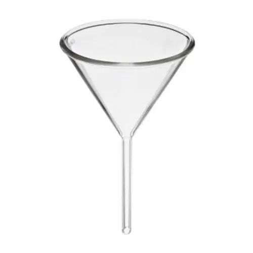 Transparent Conical Long Stem Quartz Glass Funnel, for Chemical ...