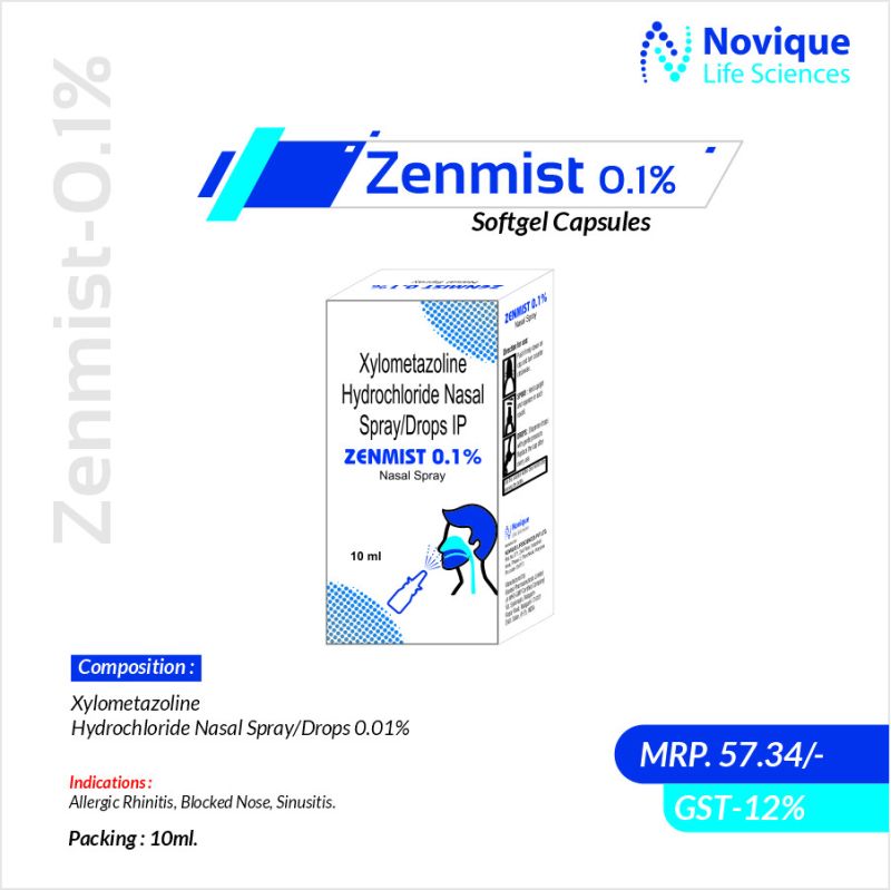 Xylometazoline 0.1%W/V + Benzalkonium Chloride 0.022%V/V at Rs 54 in Panchkula - ID: 7651080