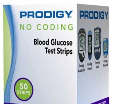 Prodigy Plastic Blood Glucose Test Strips For Clinical, Home Purpose ...
