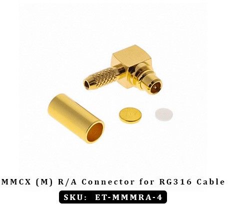 MMCX (M) R/A Connector For RG316 Cable at Best Price in Bhopal - ID: 3868523