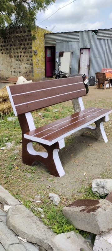 Polished Concrete Cement Garden Bench, Color : Gray for Outdoor Seating ...