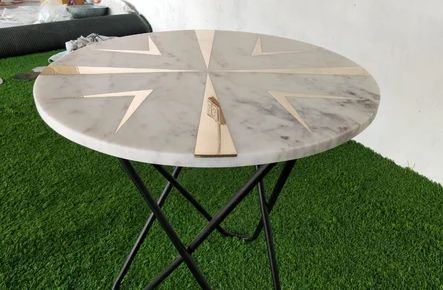 Polished Round Marble Table Top, Color : White at Rs 8000 in Ajmer - ID ...