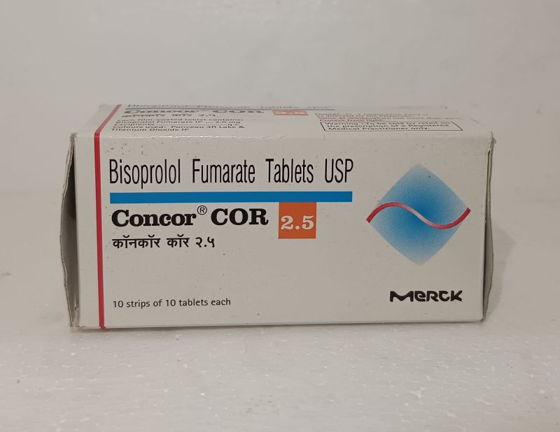 Concor COR 2.5mg Tablets, for Angina, Irregular Heart Rhythms, Medicine Type : Allopathic at ...