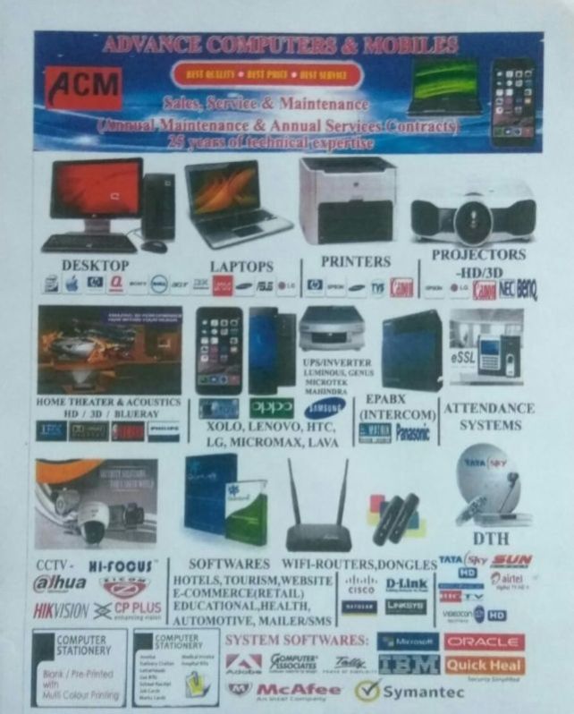 Advance computers in Bangalore - Retailer of All It Products & Mobile Phone Iphone