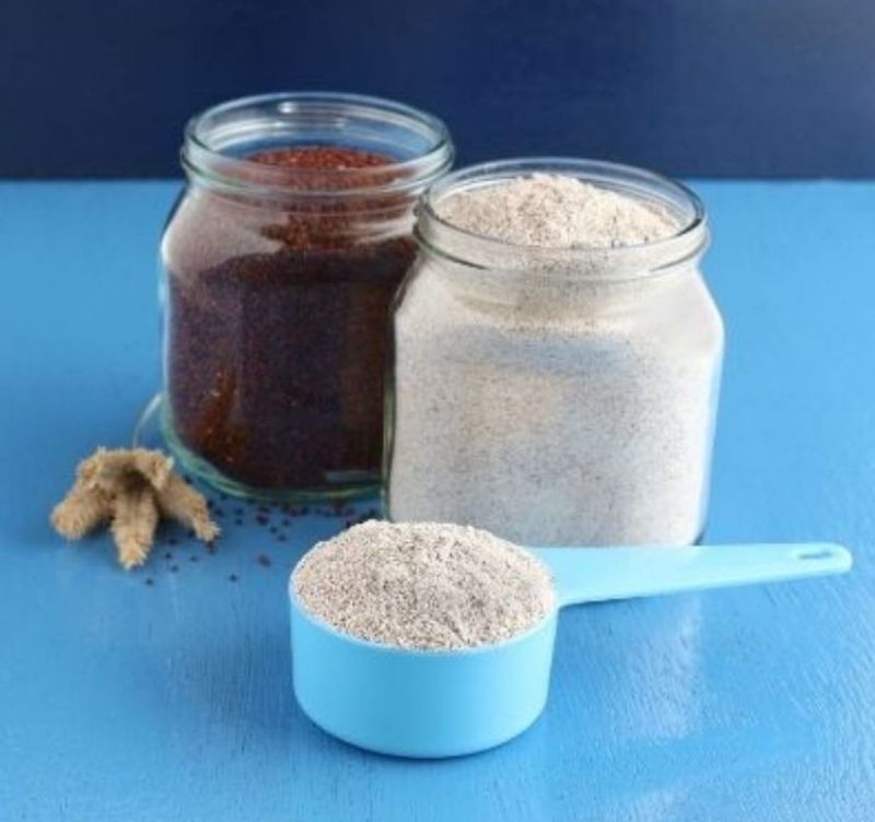 White Powder Ragi Flour, Style : Dried, Certification : FSSAI at Best ...