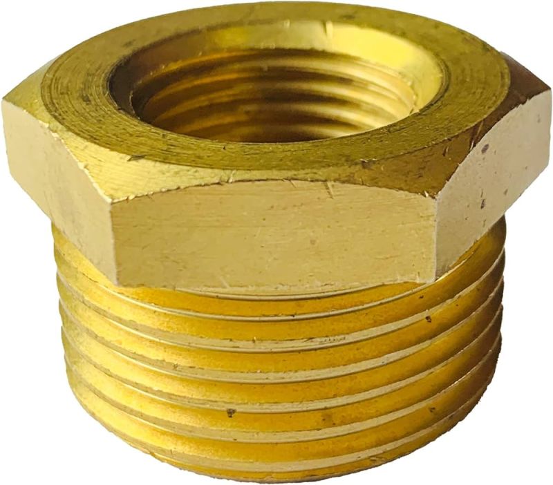 Golden Polished Npt Brass Reducing Bush, For Pipe Fittings, Packaging ...
