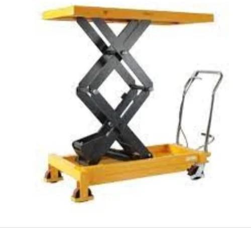 Easy Move Grey Polished Mild Steel Portable Lift Table, For Industrial ...