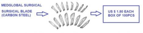 Rectangular Stainless Steel Surgical Blades at Rs 145 / Box in Delhi ...